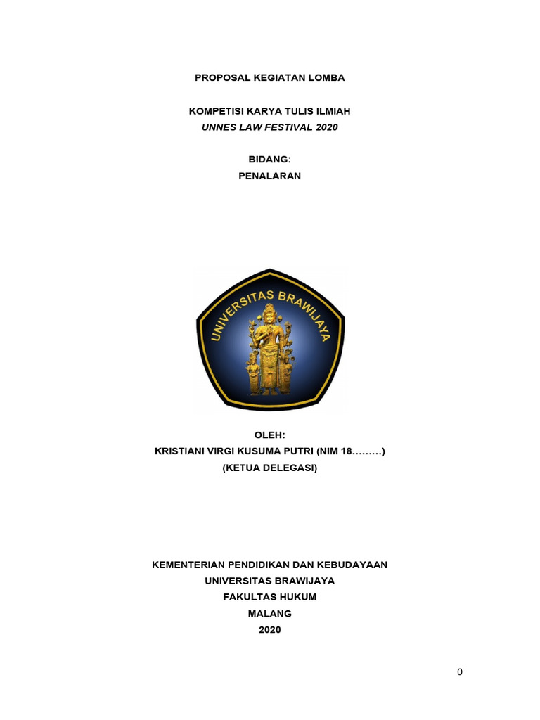 Cover Proposal Kegiatan Lomba | PDF | Ilmu Sosial