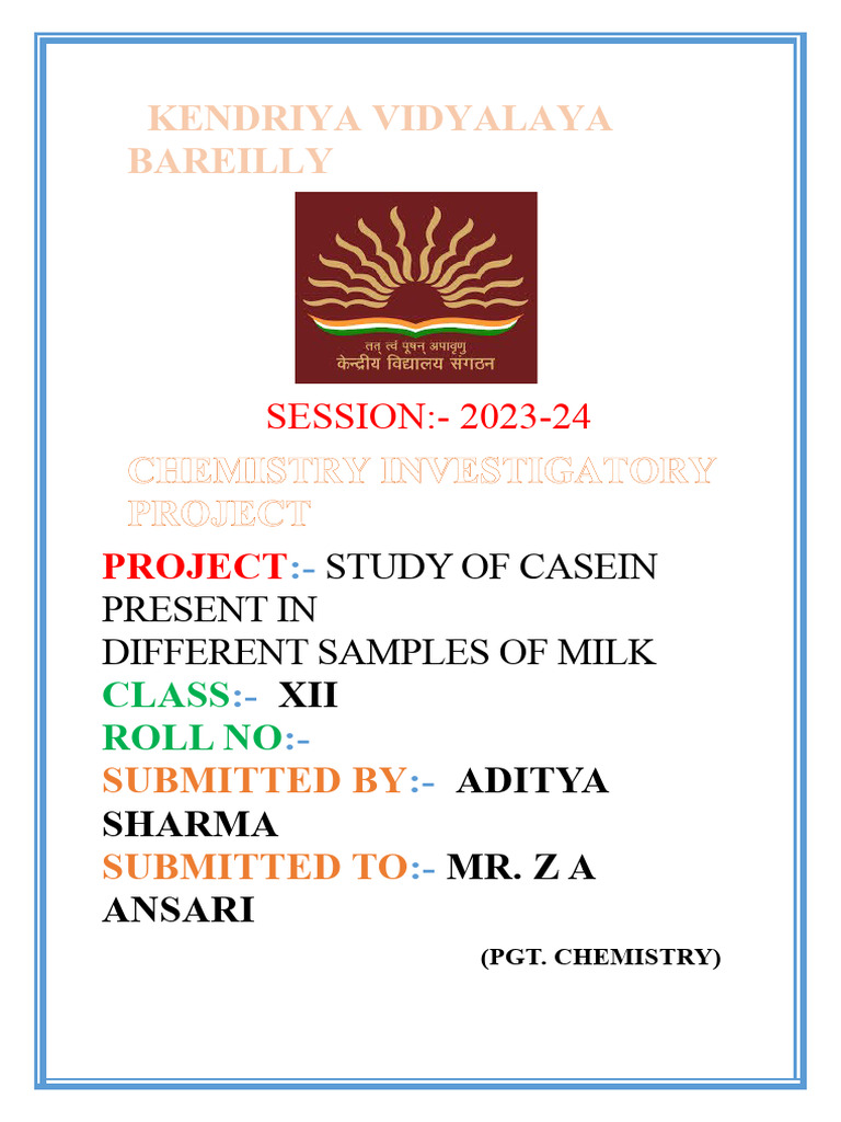 Chemistry Invs Project | PDF