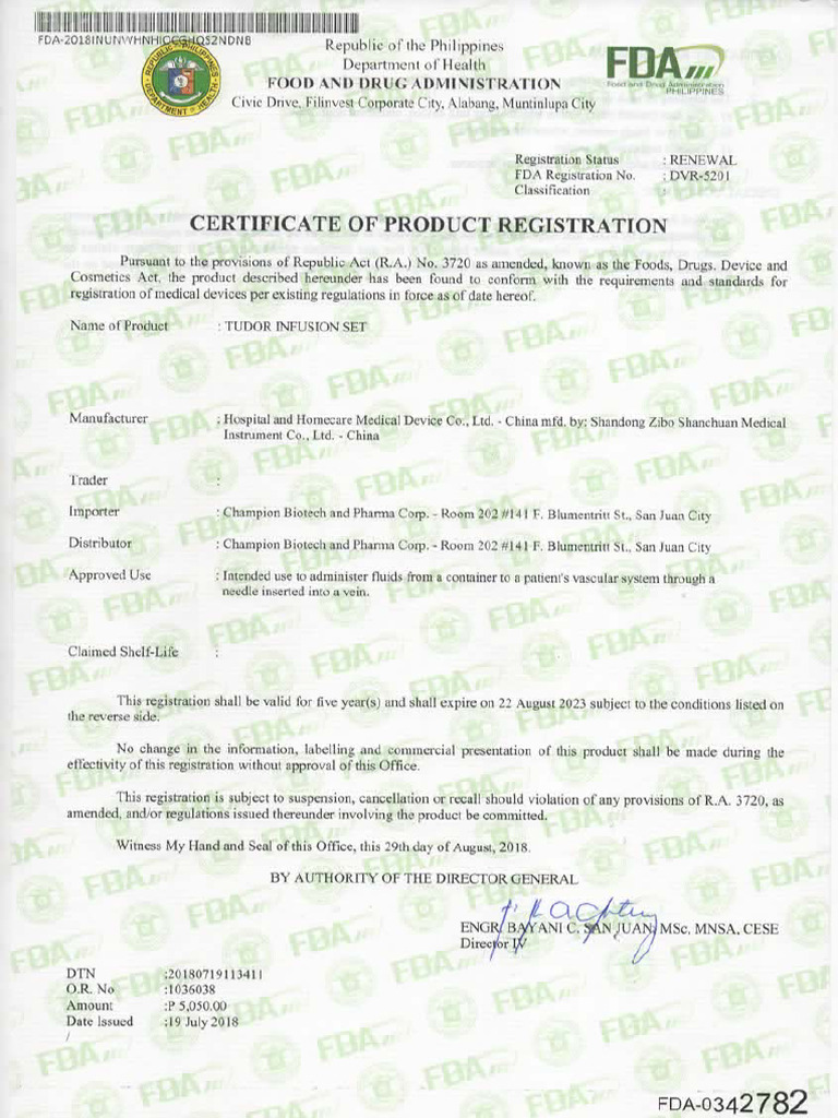 (2023) Infusion Set Macro | PDF