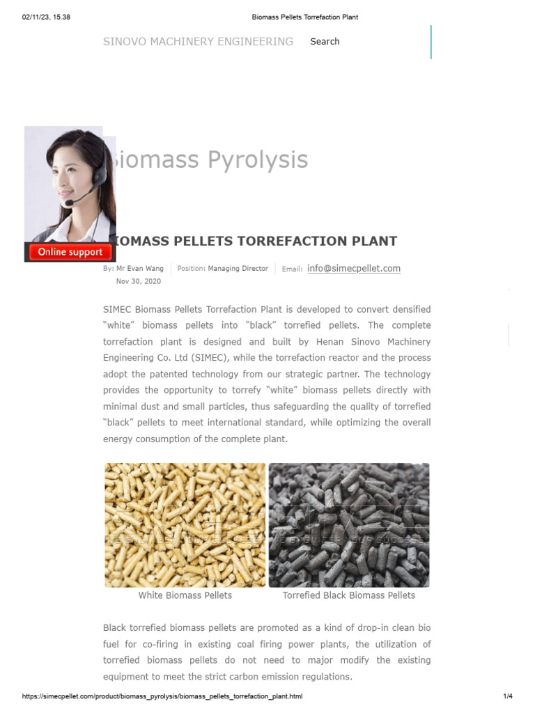 Biomass Pellets Torrefaction Plant | PDF | Fuels | Sustainable Technologies
