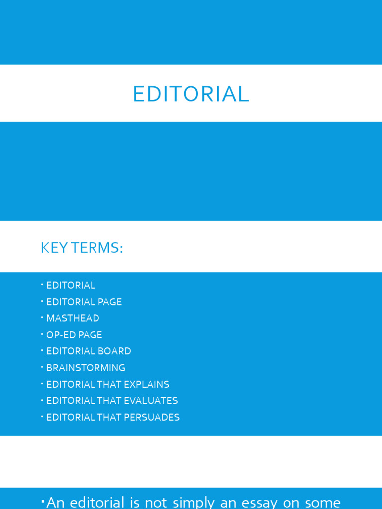 Editorial Writing | PDF | Newspapers | Editorial