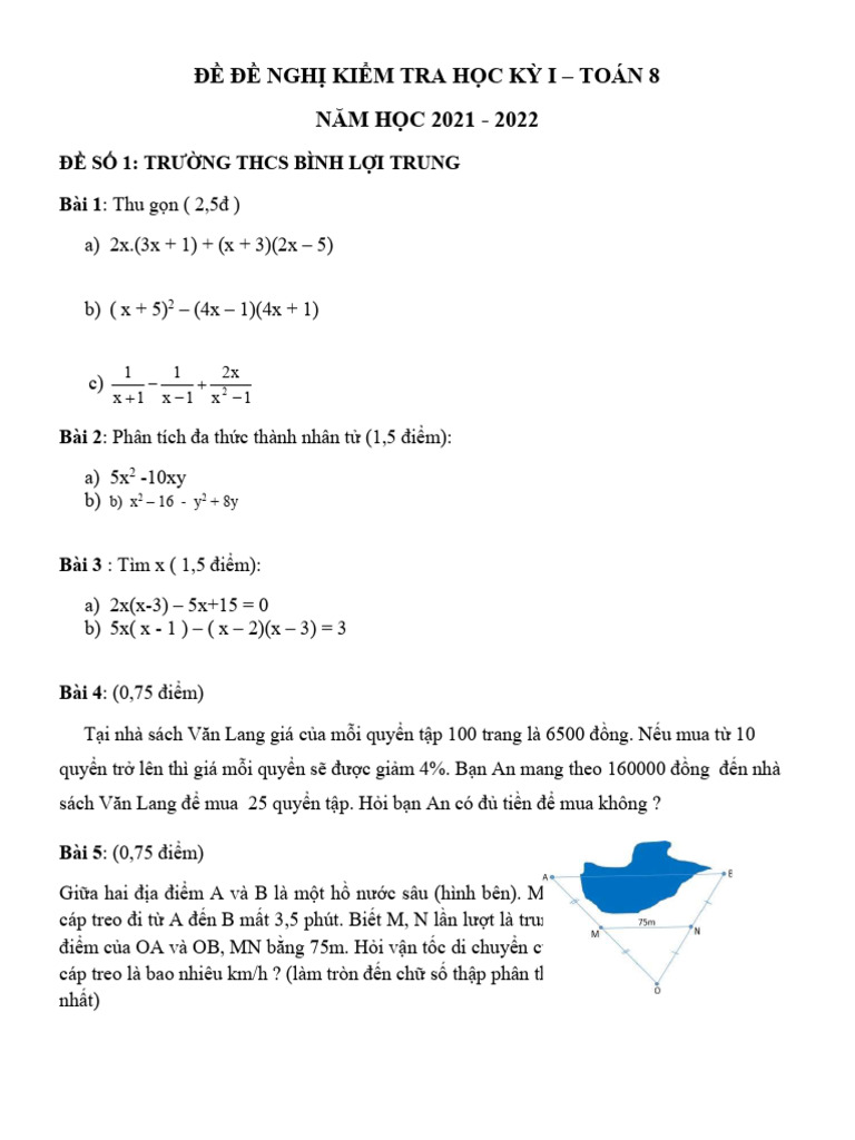 Toan8 hk1 2021 | PDF