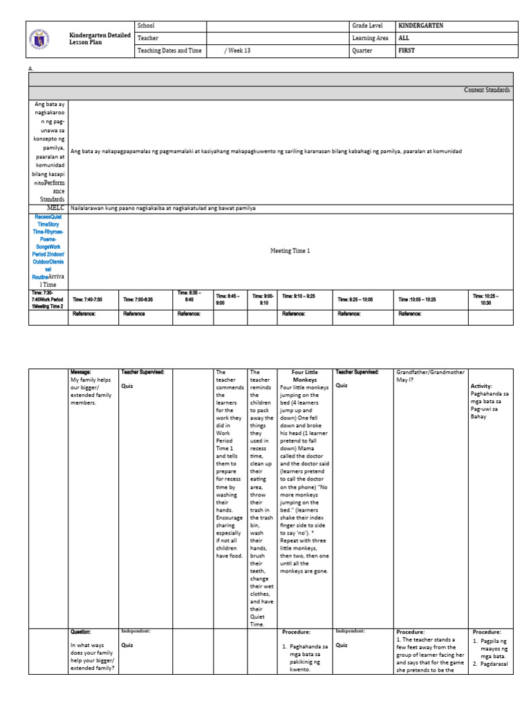 Kinder-New-DLL Week13 - Day5 | PDF