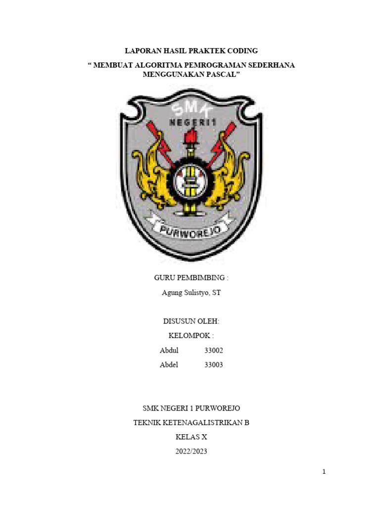 Laporan Hasil Praktek Coding | PDF | Seni | Komputer