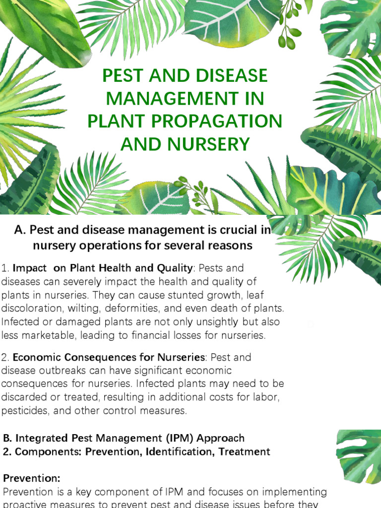 Chapter 6 - Pest and Disease Management in Plant Propagation and Nursery | PDF | Pest (Organism ...
