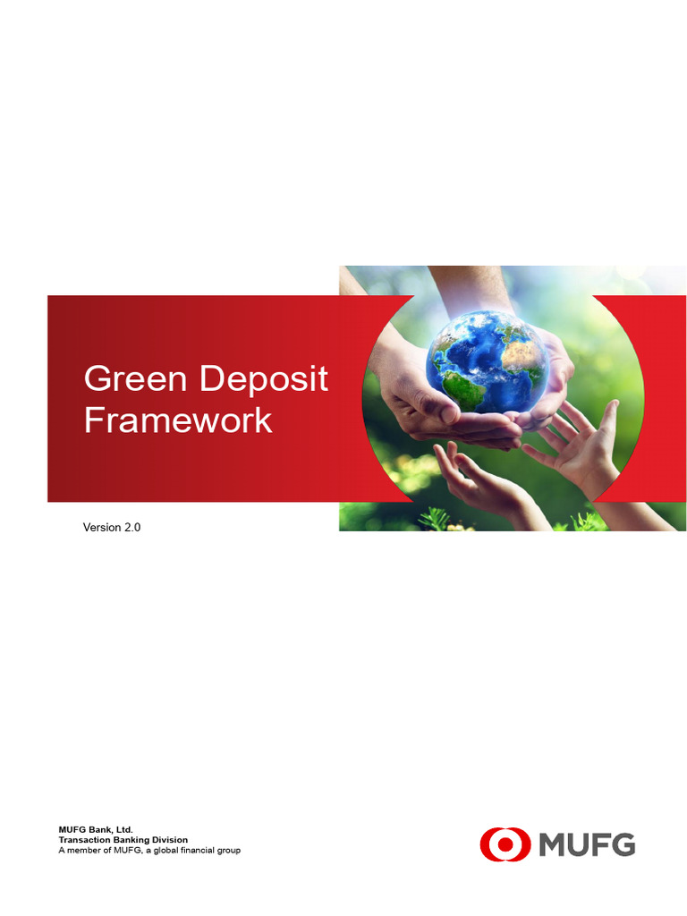 MUFG Green Deposit Framework en | PDF