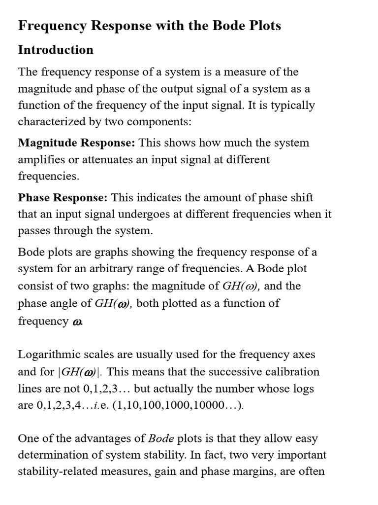 Note V5 - Frequency Response WTH Bode Plot NEW VERSION 2023 | PDF ... Note V5 - Frequency Response WTH Bode Plot NEW VERSION 2023 | PDF ...