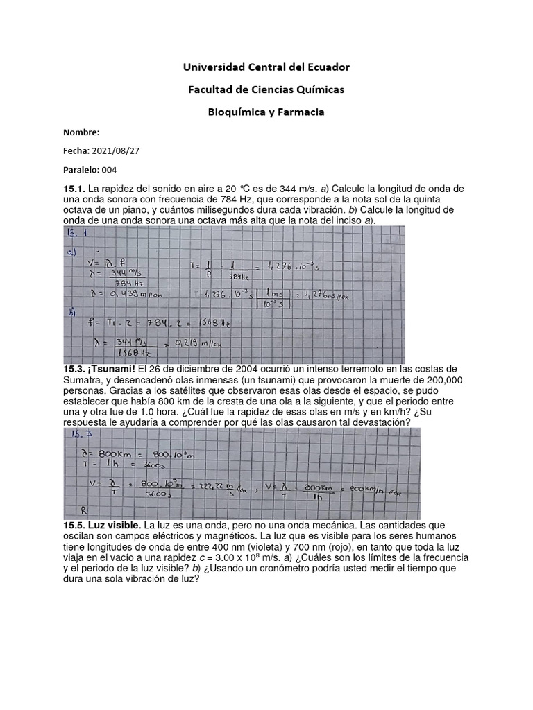 Deber 3 | PDF | Olas | Sonido