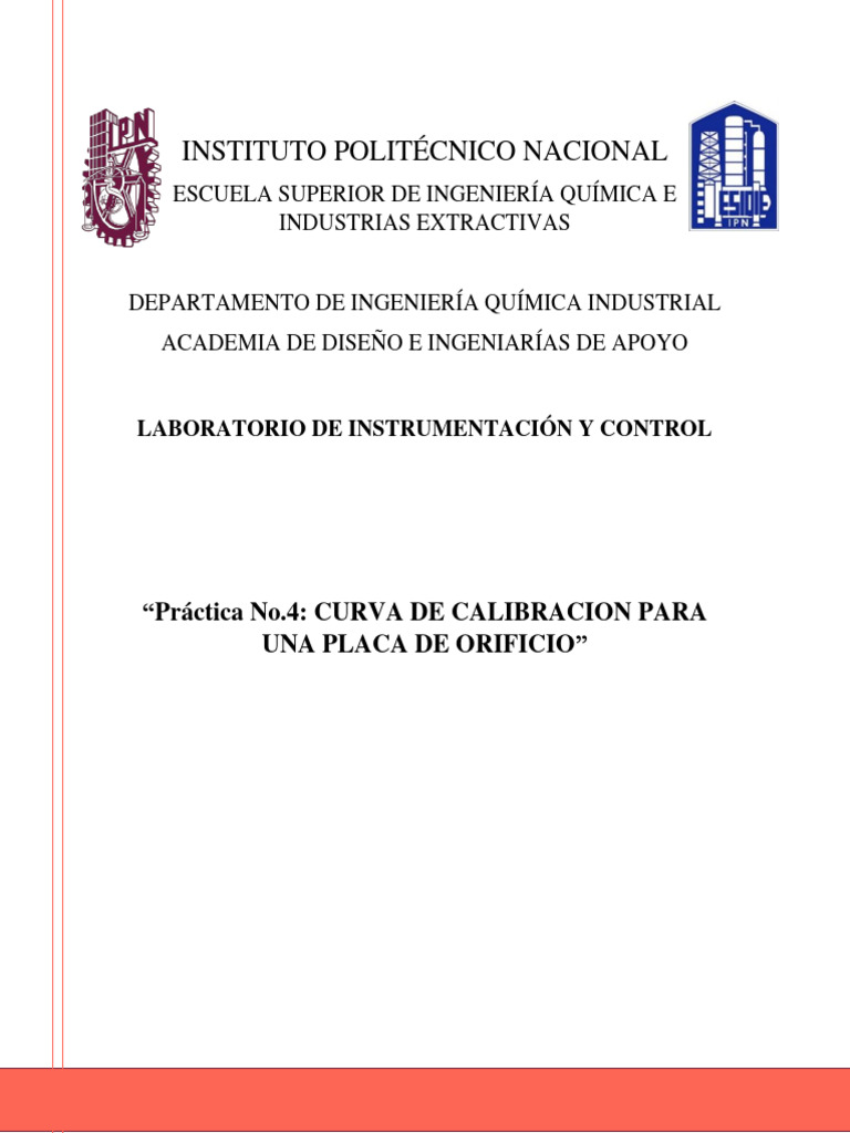 Practica 4 CALIBRACIÓN DE UNA PLACA DE ORIFICIO | PDF | Science | Ciencias fisicas