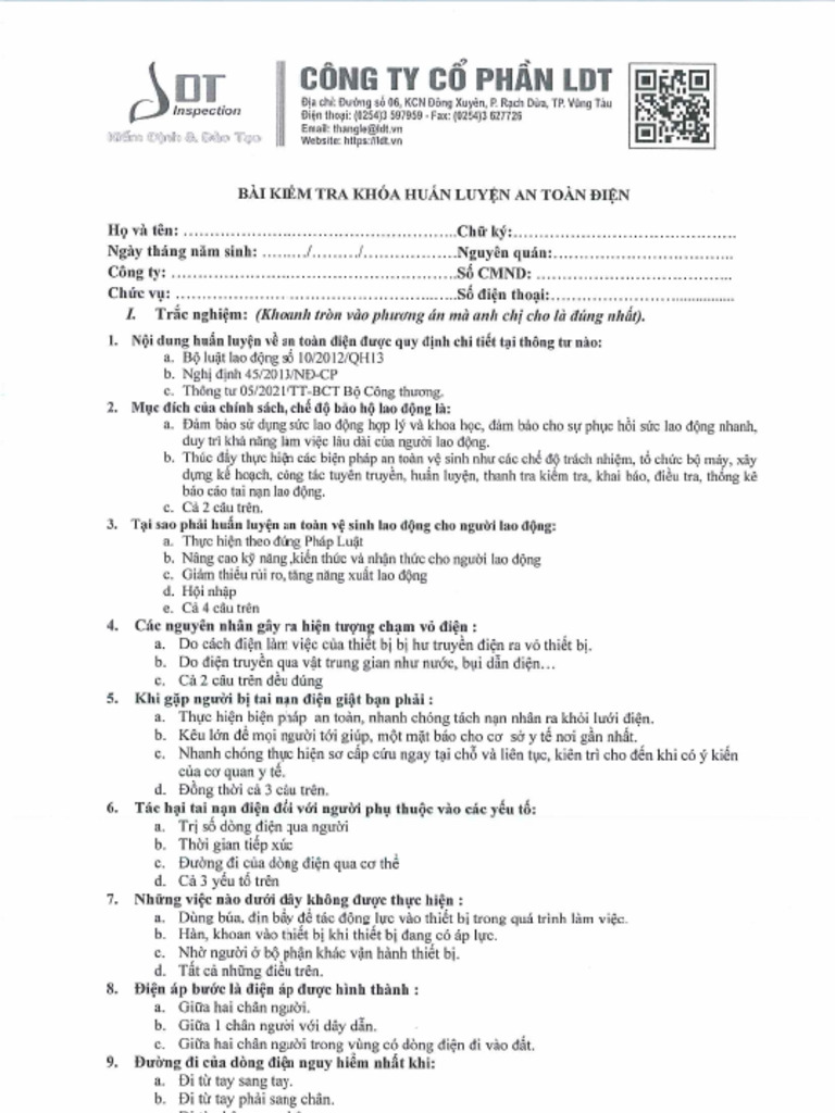 Bai Kiem Tra Atd LDT | PDF