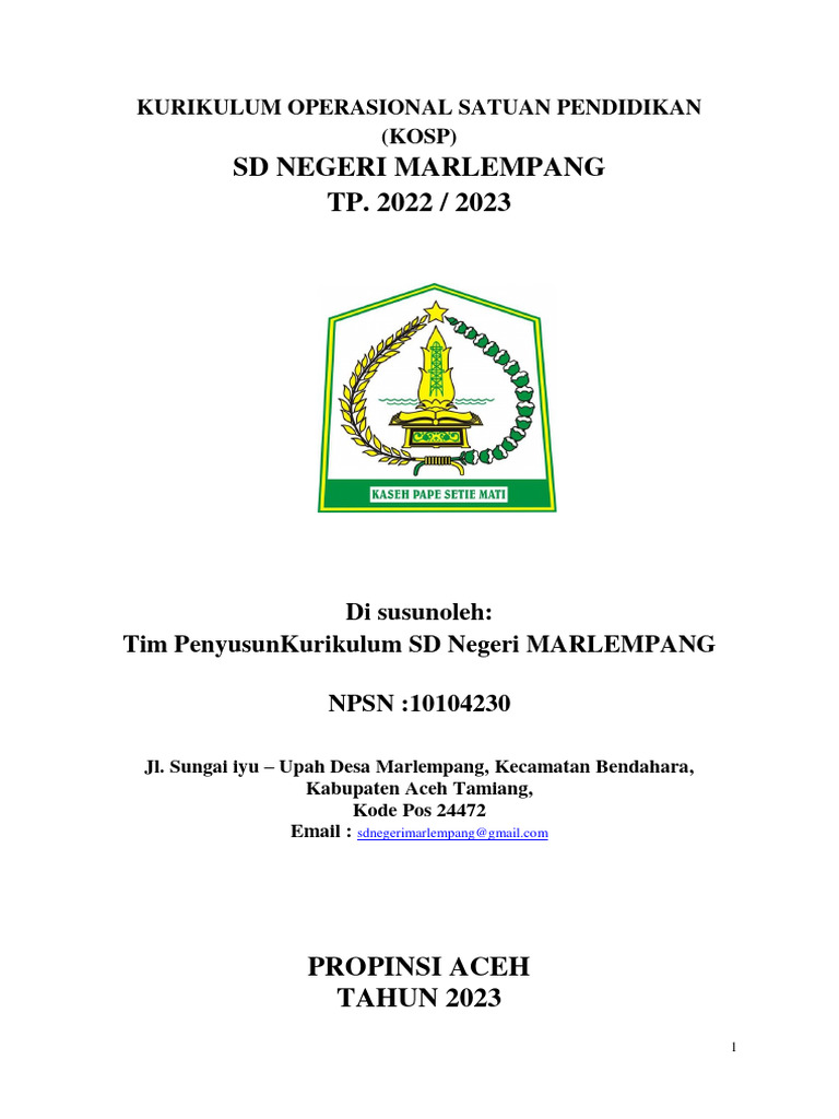 Kurikulum SDN | PDF