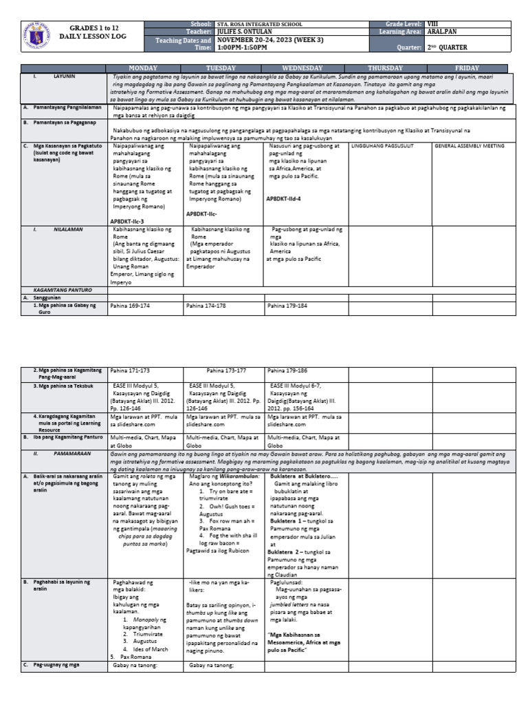 AP Q2 Week 3 Agusoan Del Sur | PDF