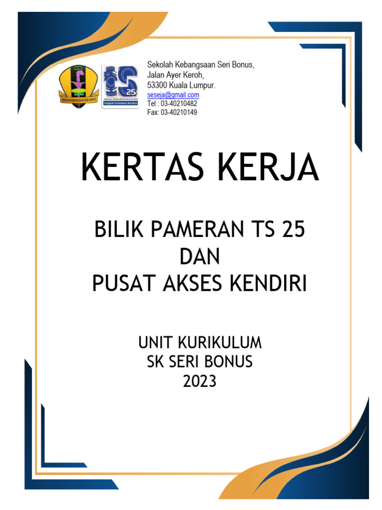 Kertas Kerja TS 25 Cafe Pusat Akses Kendiri | PDF