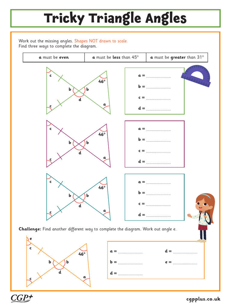 Tricky Triangle Angles (Year 6) Printer Friendly - M2WAT14865-1 | PDF ...