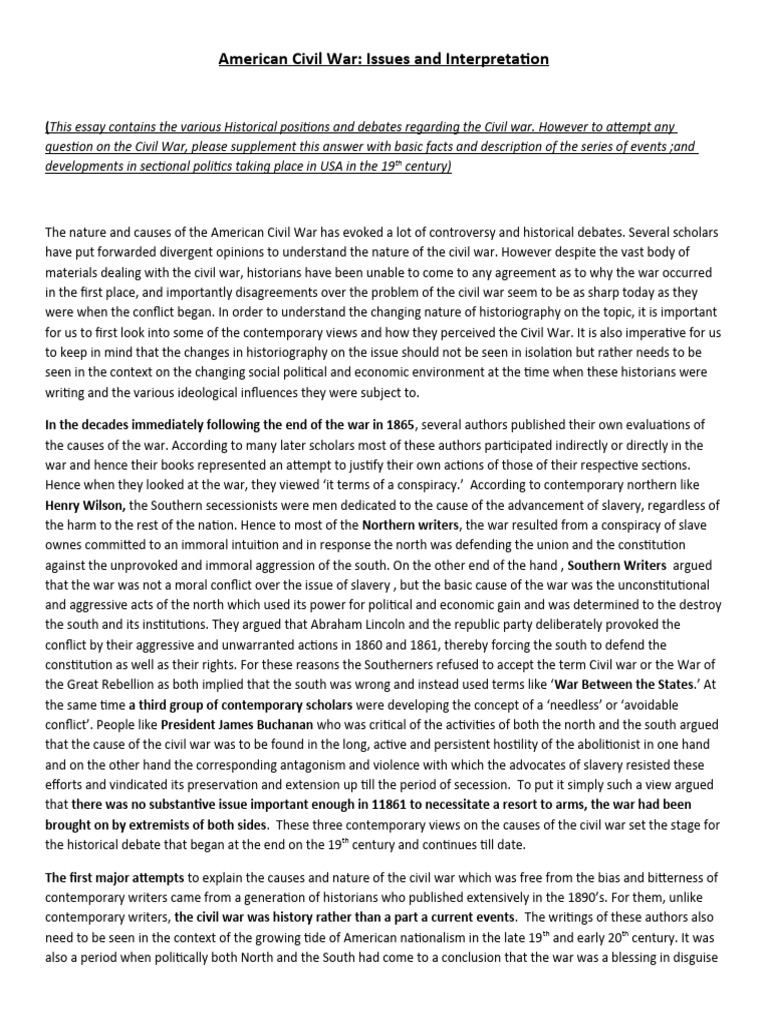 Civil War Historiography | PDF | American Civil War | Nationalism