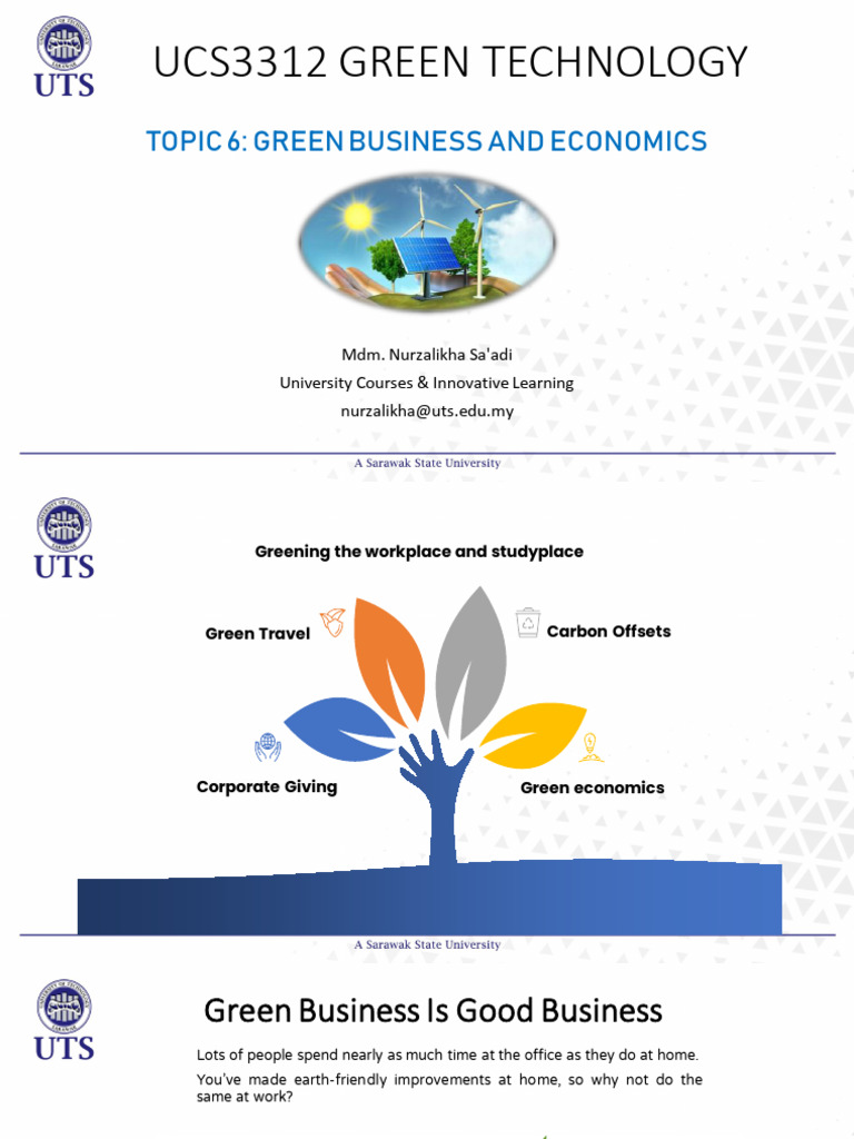 Topic 6 Green Business and Economics | PDF | Green Economy | Economies