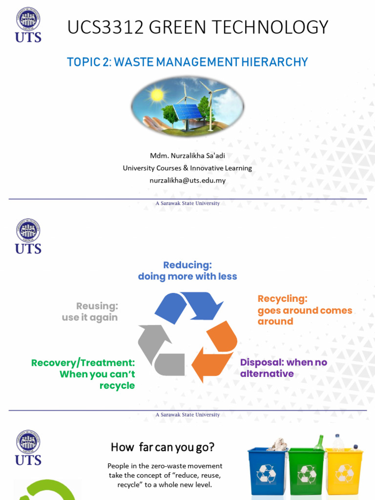 Waste Management Hierarchy Explained | PDF | Recycling | Landfill