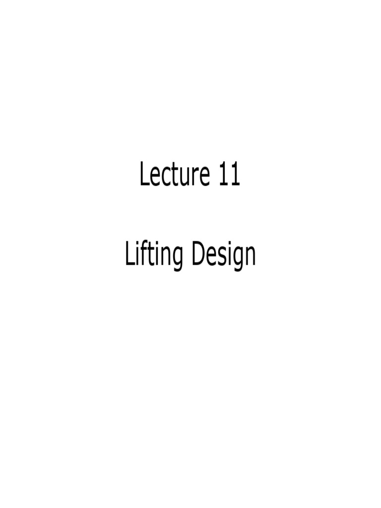 4 1 Lifting Overview Pdf Weight Crane Machine