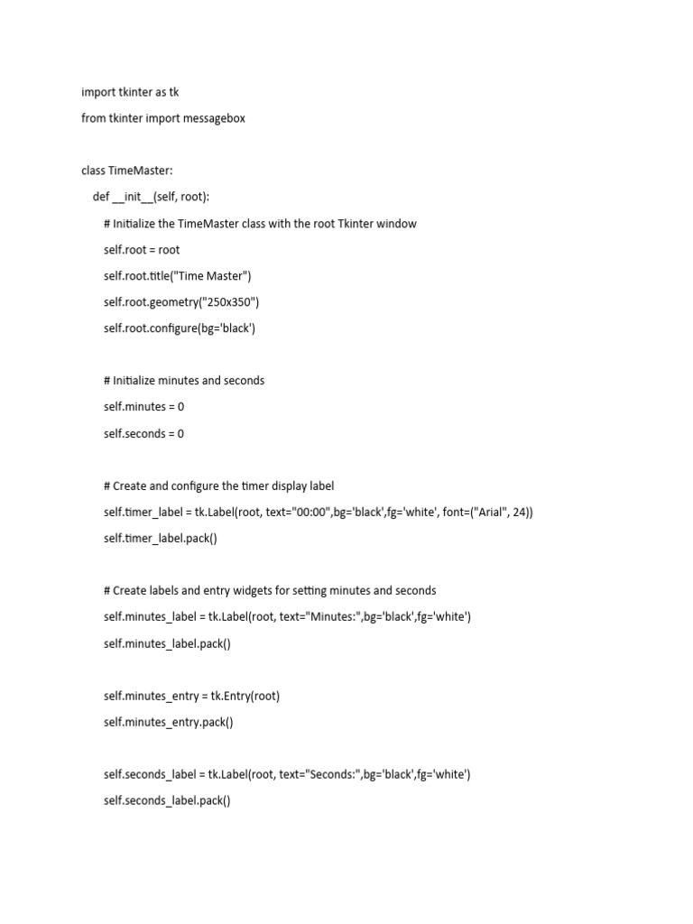 Import Tkinter As Tk Time Pdf Computing Software Development 2660
