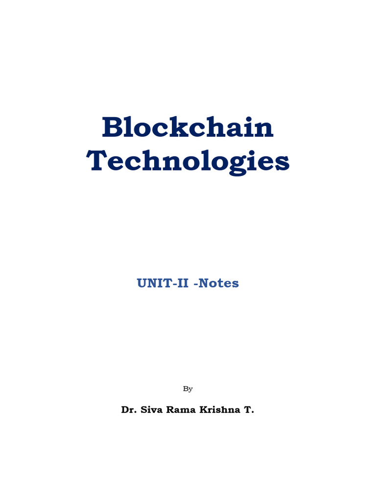 Unit 2 1 | PDF | Cryptocurrency | Computer Network