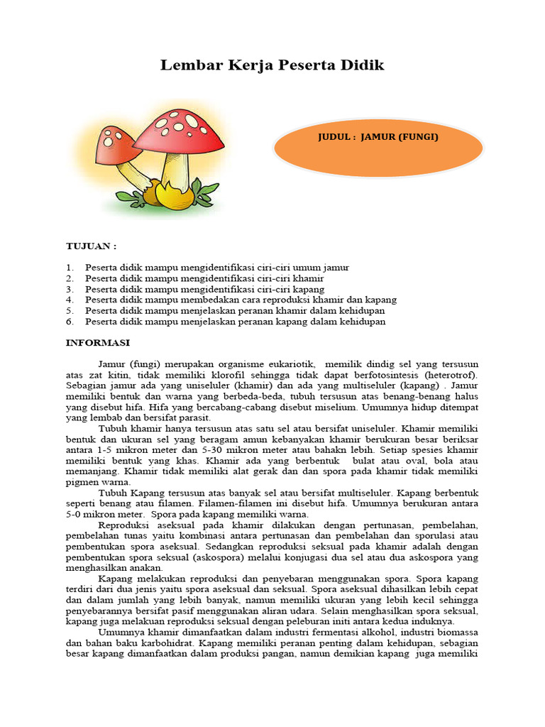LKPD Jamur | PDF