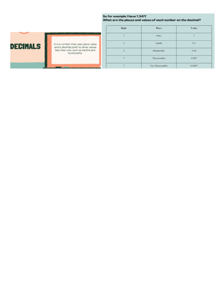 DECIMALS | PDF