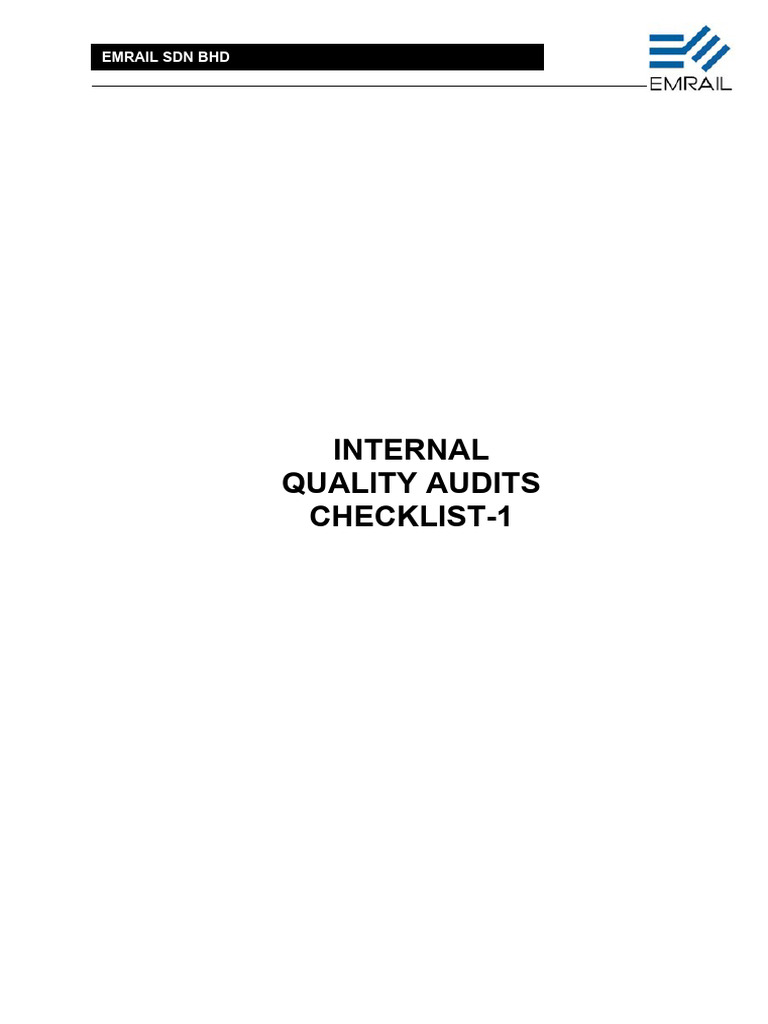 Internal Quality Audits Subcontractor | PDF