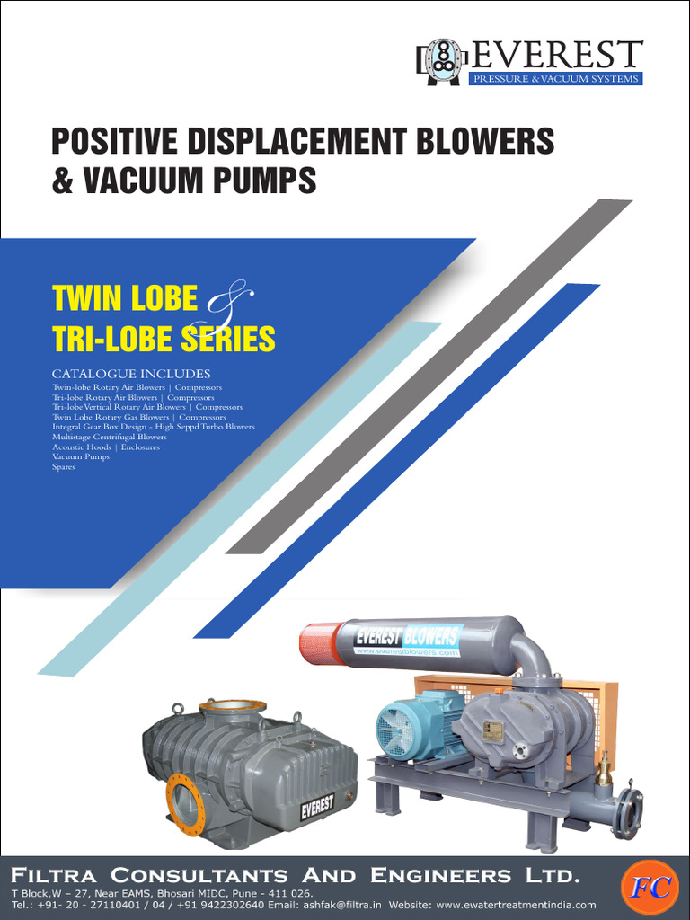 Everest Blowers M5125 Technical Specs GADrawingw Filtra | PDF | Pump | Gases
