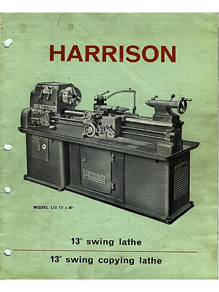 Harrison L 13 Inch Brochure | PDF