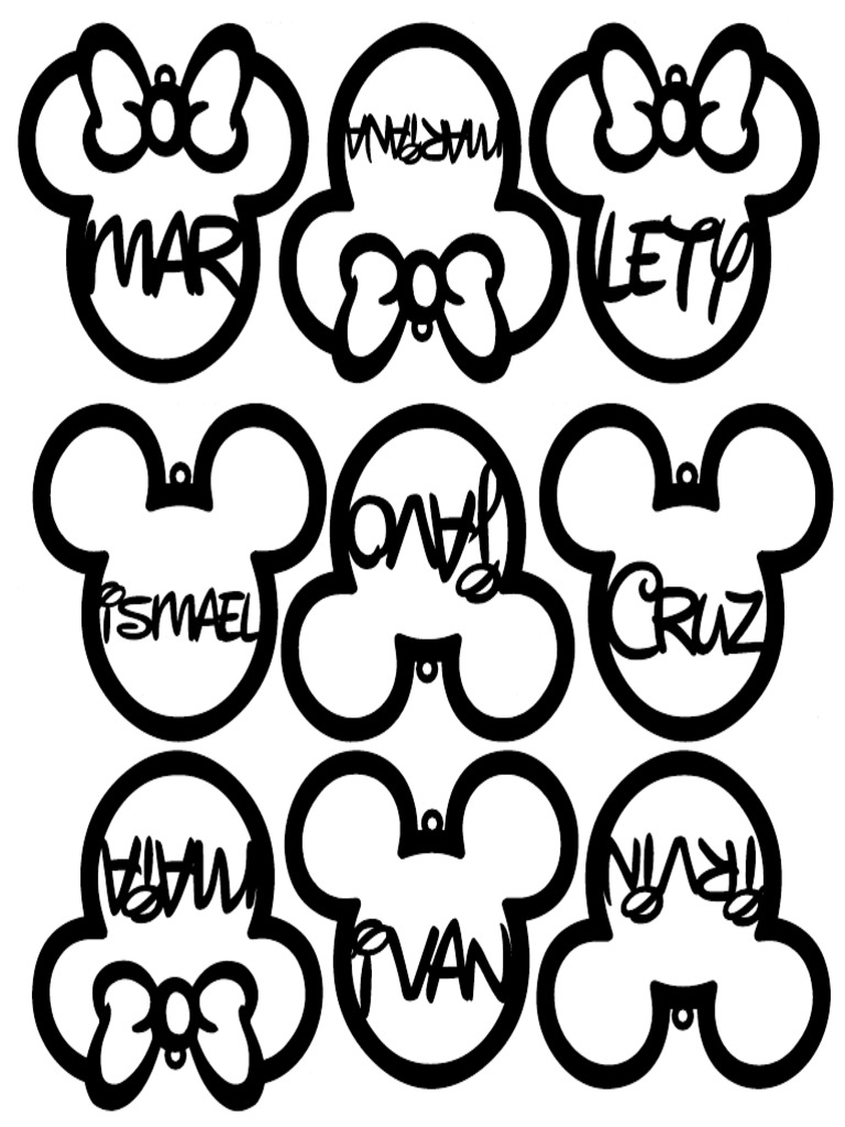 Corte MDF Esferitas Mickey Mouse | PDF