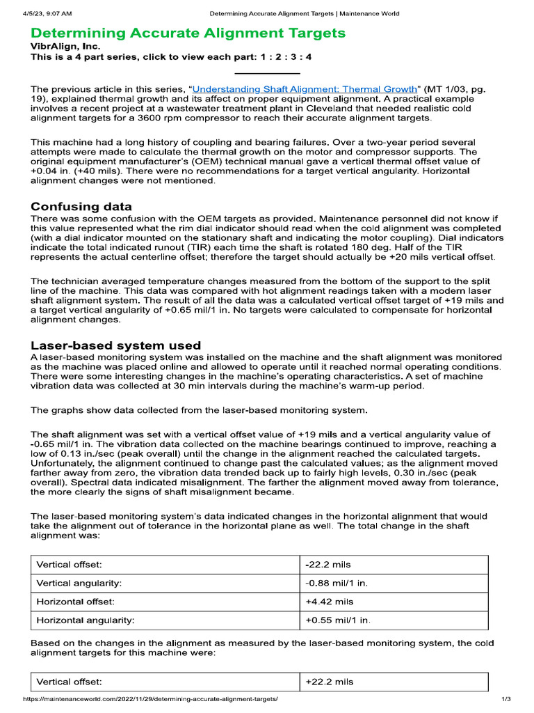 3 Determining Accurate Alignment Targets - Maintenance World | PDF