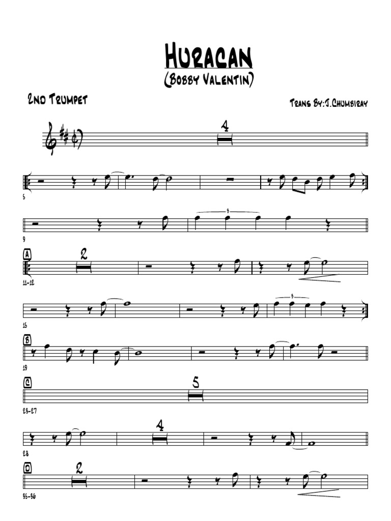 Huracan 2nd Trumpet Lyrics | PDF
