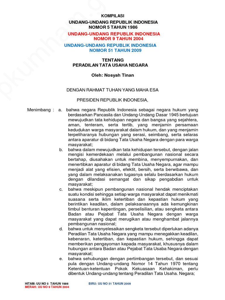 Peradilan Tata Usaha Negara RI | PDF | Politik | Ilmu Sosial