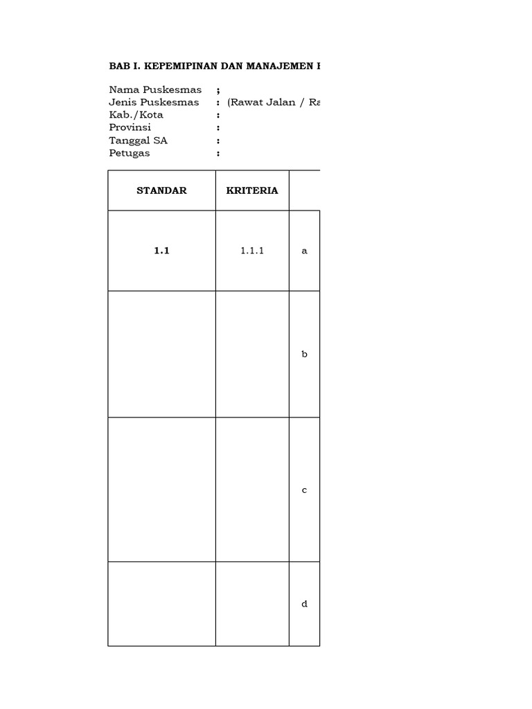 02-APKESMI BALI SA-Kosong Template Puskesmas | PDF