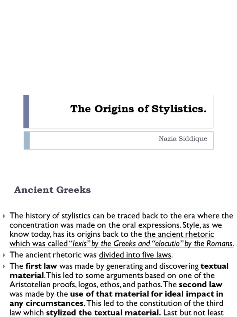The Origins of Stylistics | PDF | Analysis | Communication