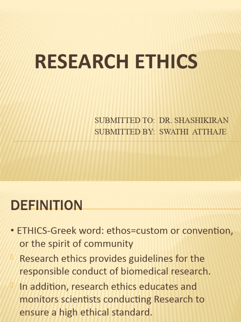 Research Ethics | PDF | Academic Journal | Experiment