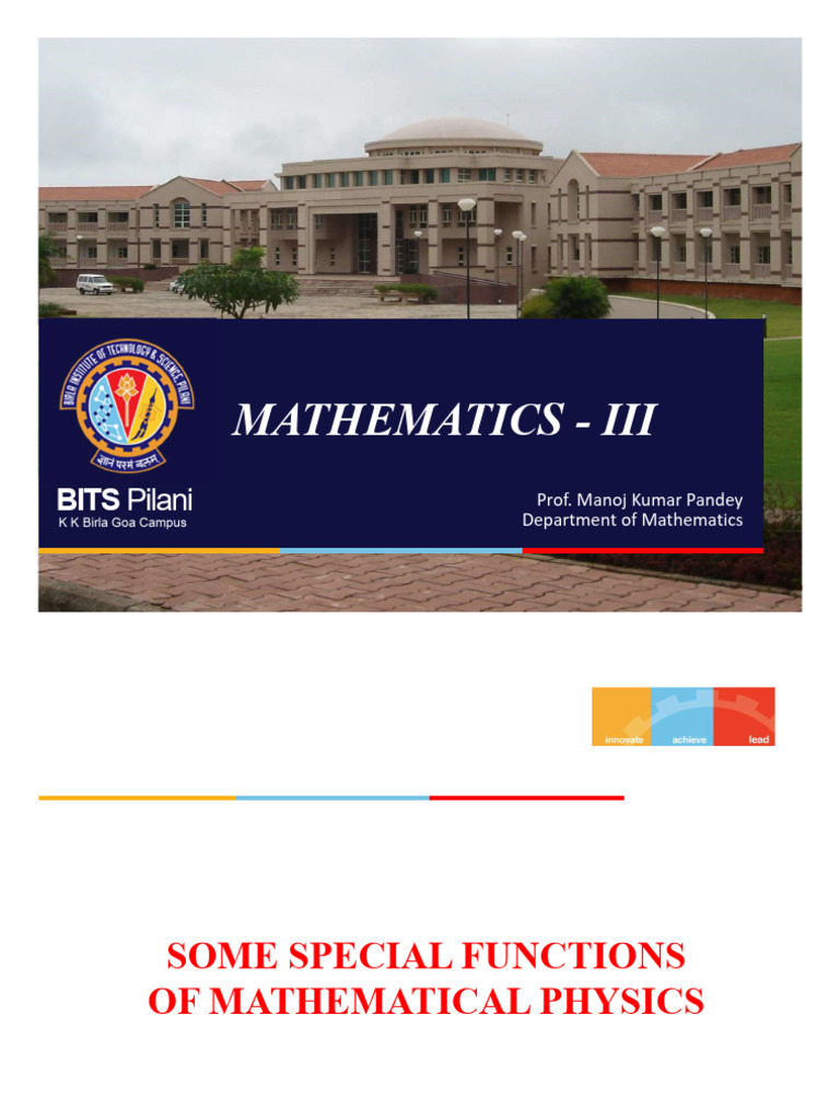 Special Functions in Math Physics | PDF | Special Functions ...