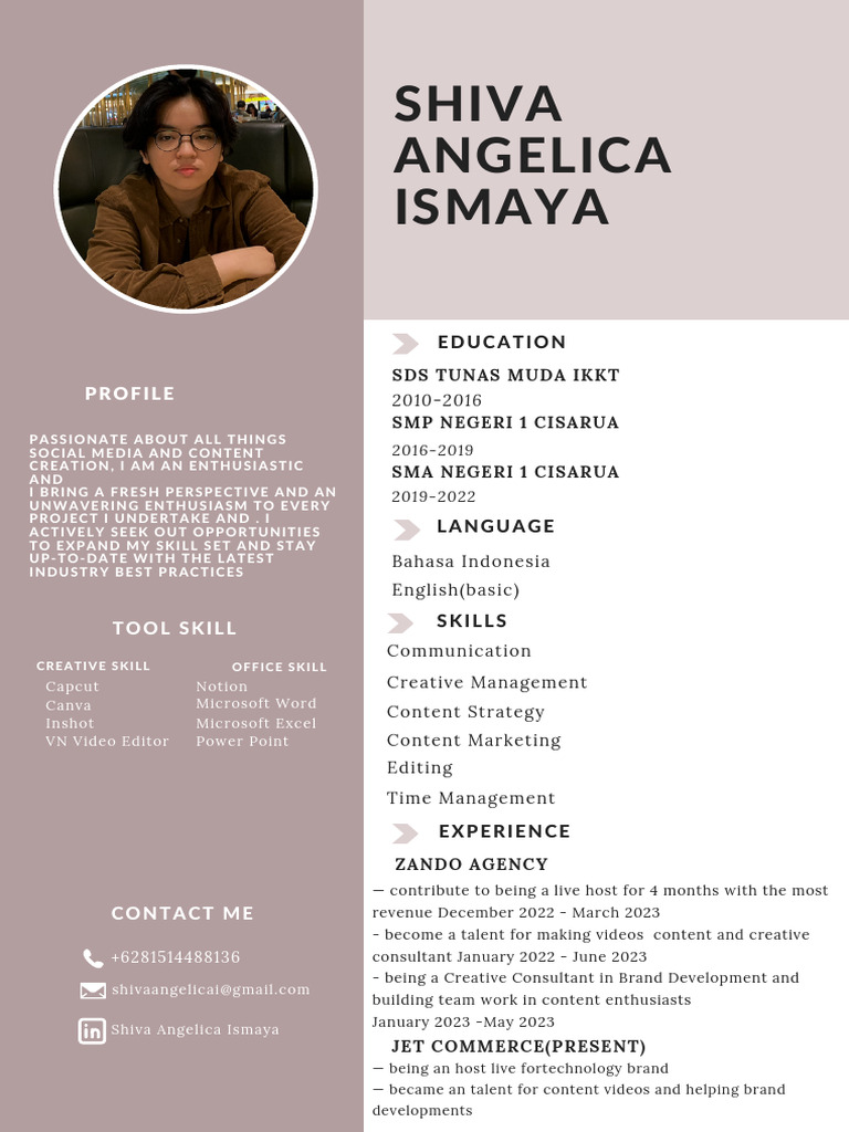Shiva Angelica CV | PDF