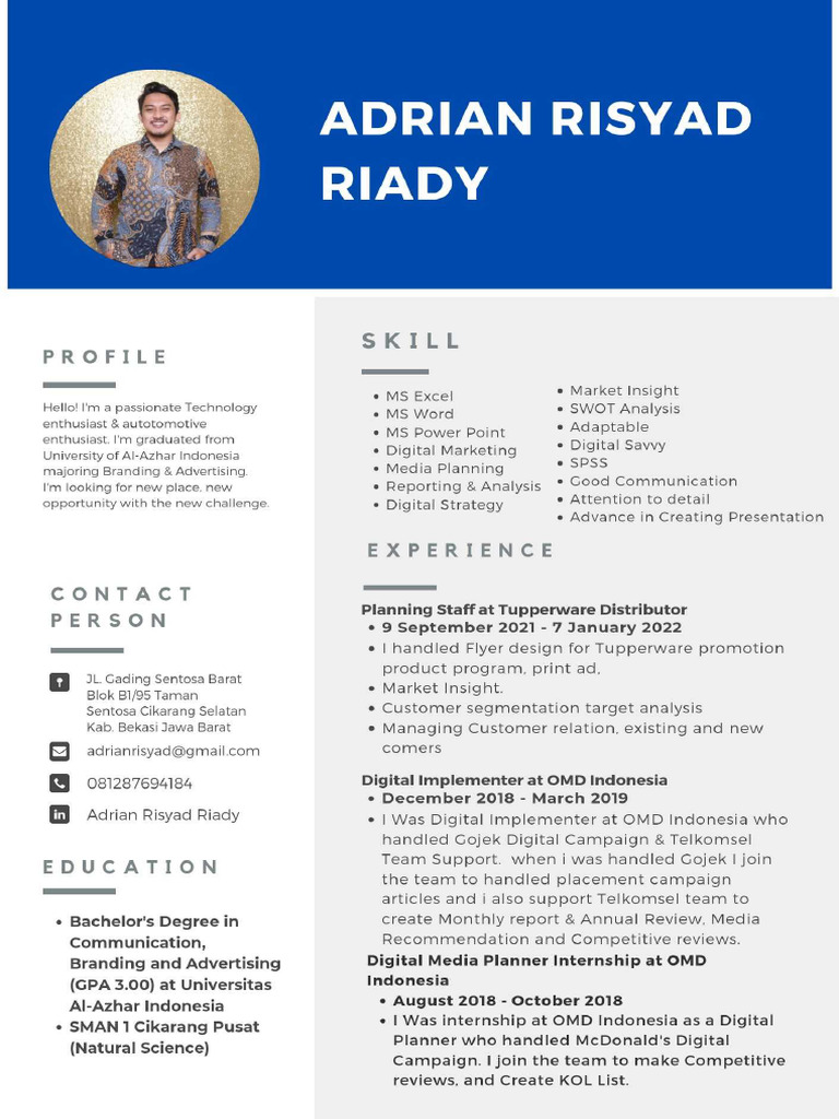 Adrian CV (Updated) | PDF