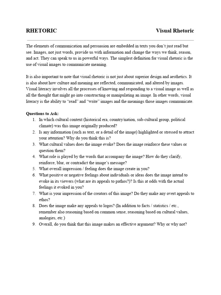 Visual Rhetoric in Political Cartoons | PDF | Social Science | Self ...