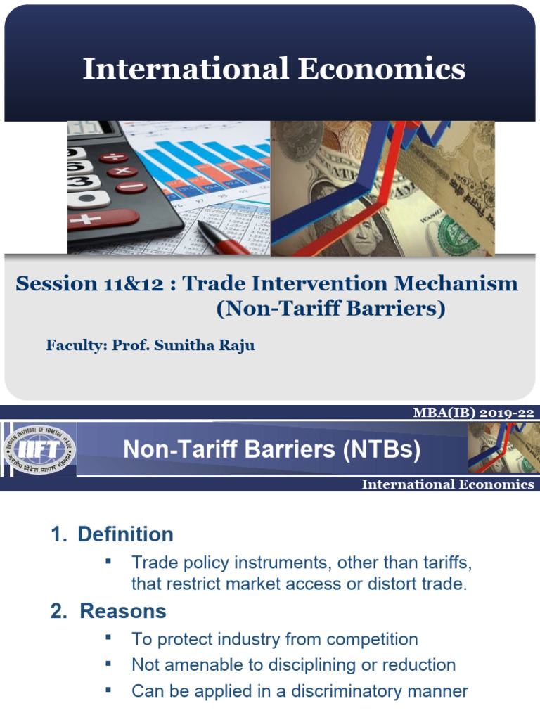 International Economics: Session 11&12: Trade Intervention Mechanism ...