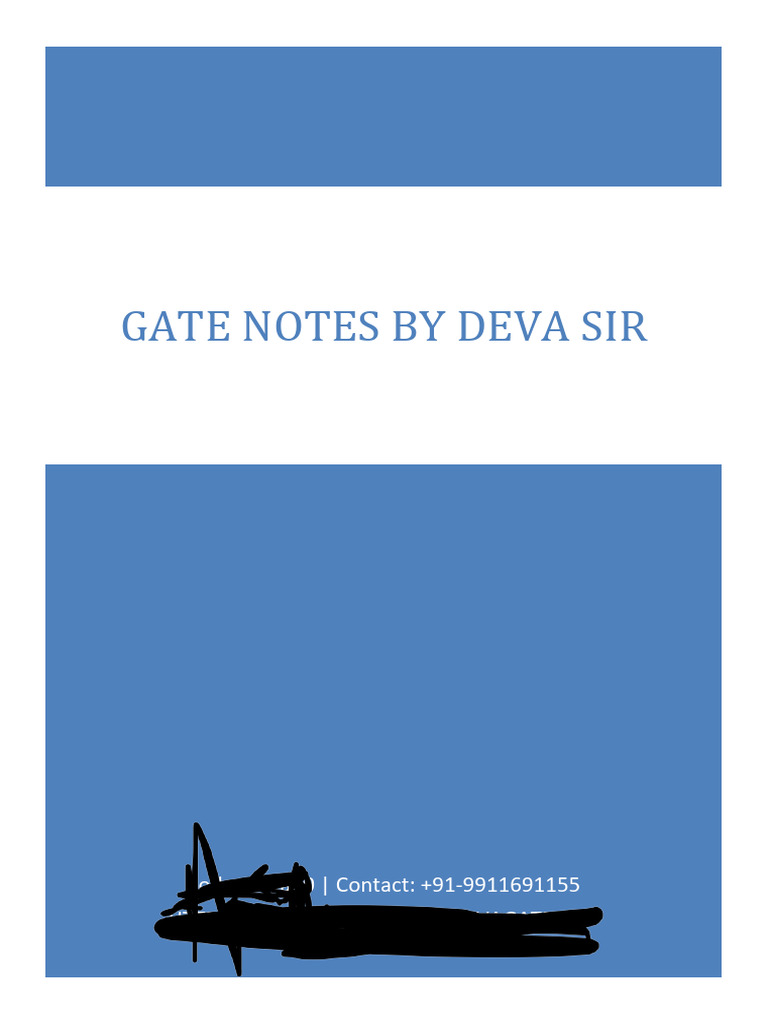 GATE CSE Notes by Deva Sir | PDF | Home & Garden | Technology & Engineering