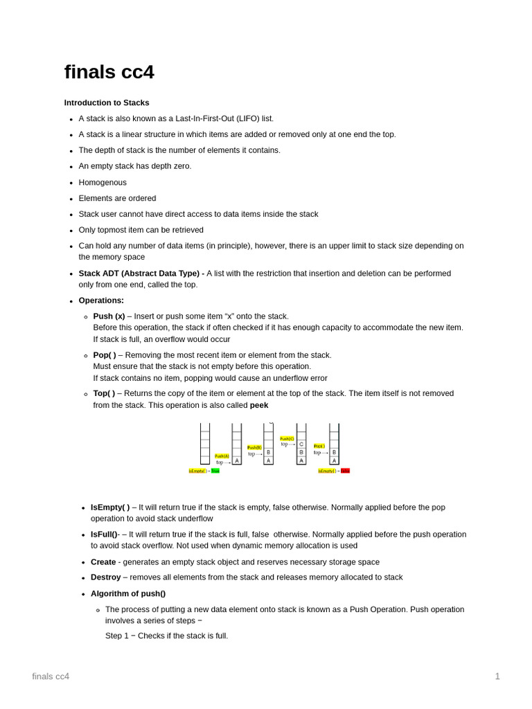 Finals Cc4 Reviewer Pdf Queue Abstract Data Type Algorithms And Data Structures