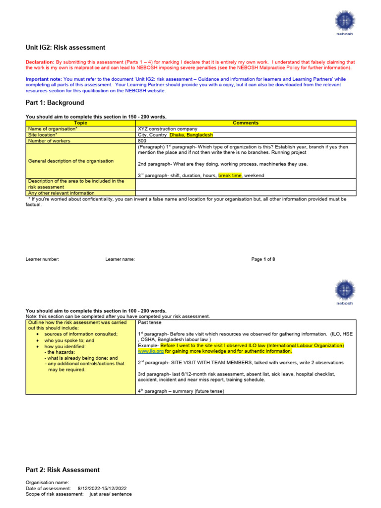 v5 Blank Format | Download Free PDF | Risk | Occupational Safety And Health