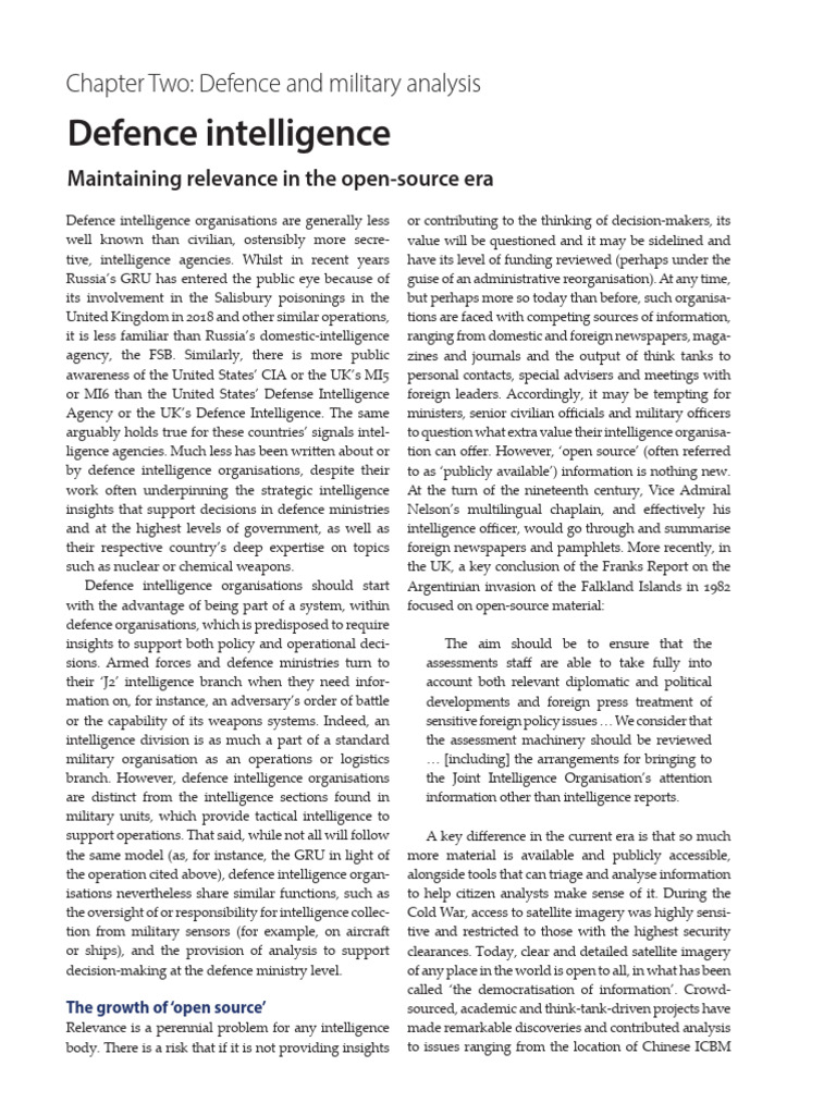 Defence Intelligence | PDF | Simulation | Climate Change Mitigation