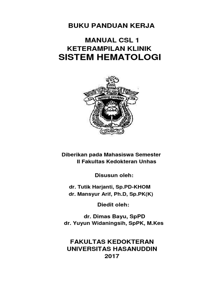 Manual CSL 1 Imunologi Dan Hematologi 2 | PDF | Pengembangan Diri | Sains & Matematika