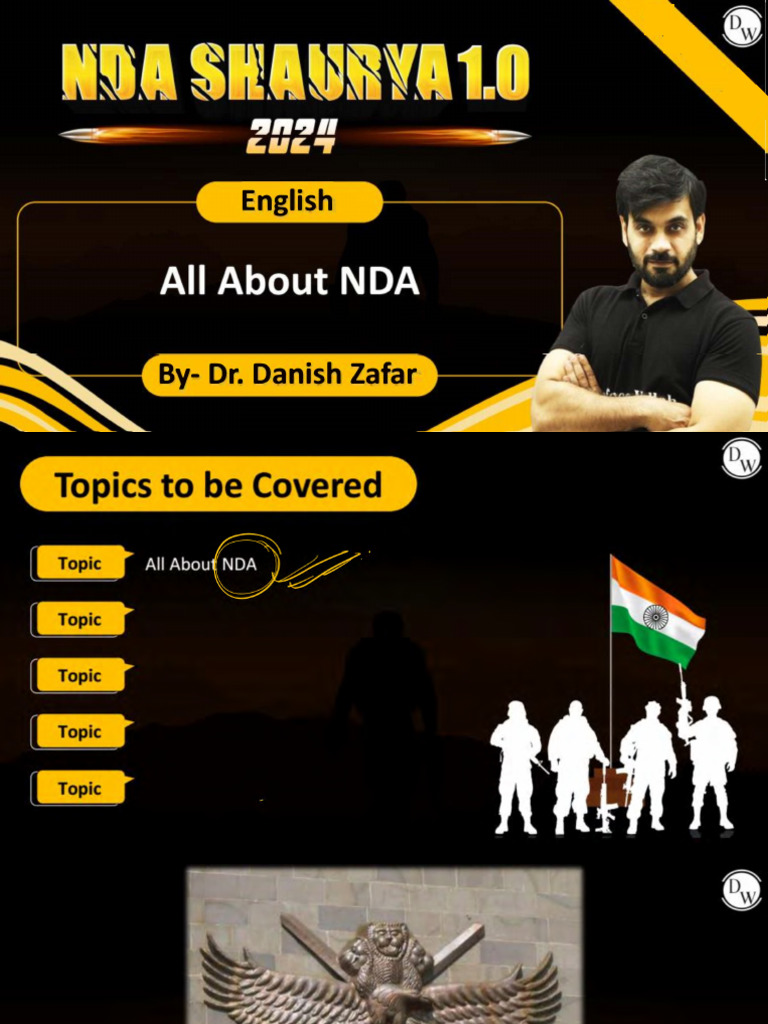 All About NDA - Class Notes - NDA Shaurya 1.0 2024 | PDF