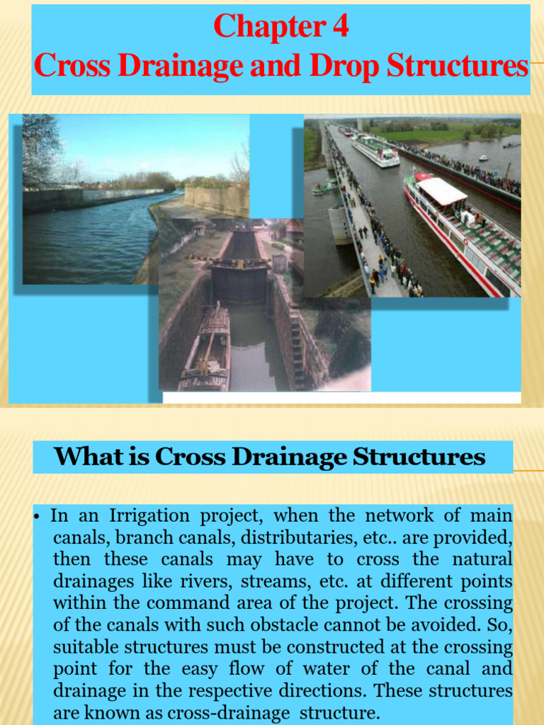 Lecturenote - CH4 - HS-II - Cross Drainage Structure1 | PDF | River | Canal