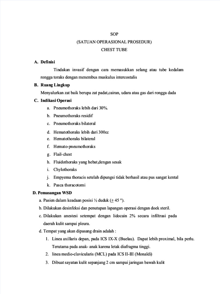 Sop-Chest Tube | PDF