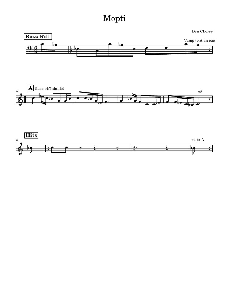 Mopti - Don Cherry | PDF